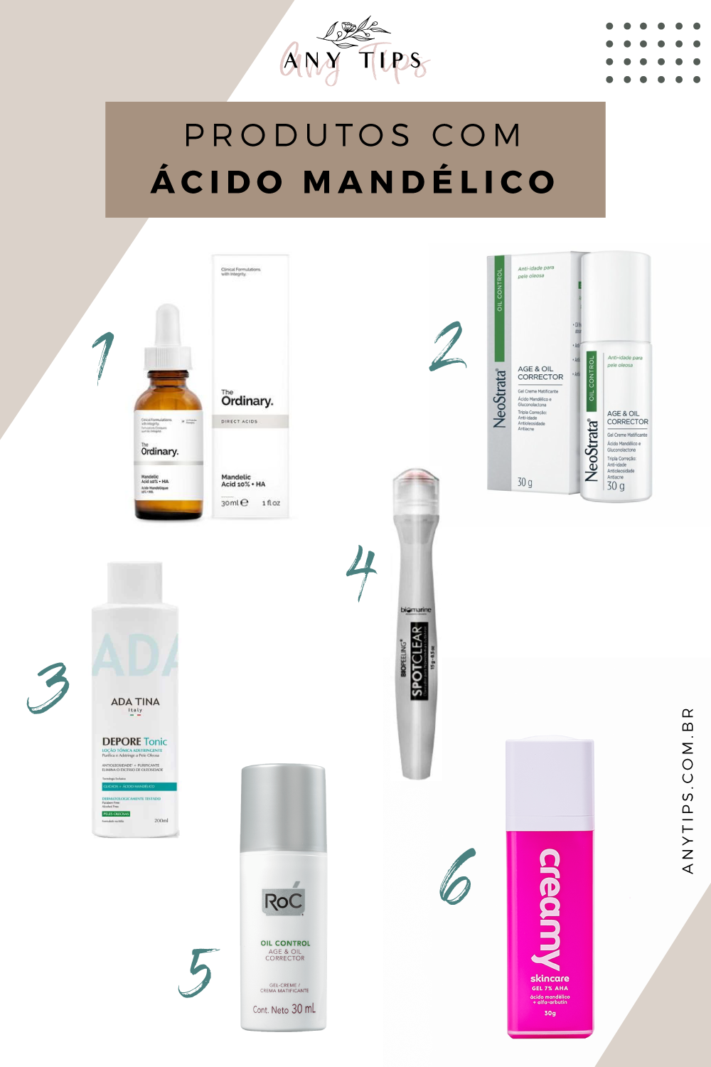 Ácido Mandélico: Para que serve + Produtos - Any tips